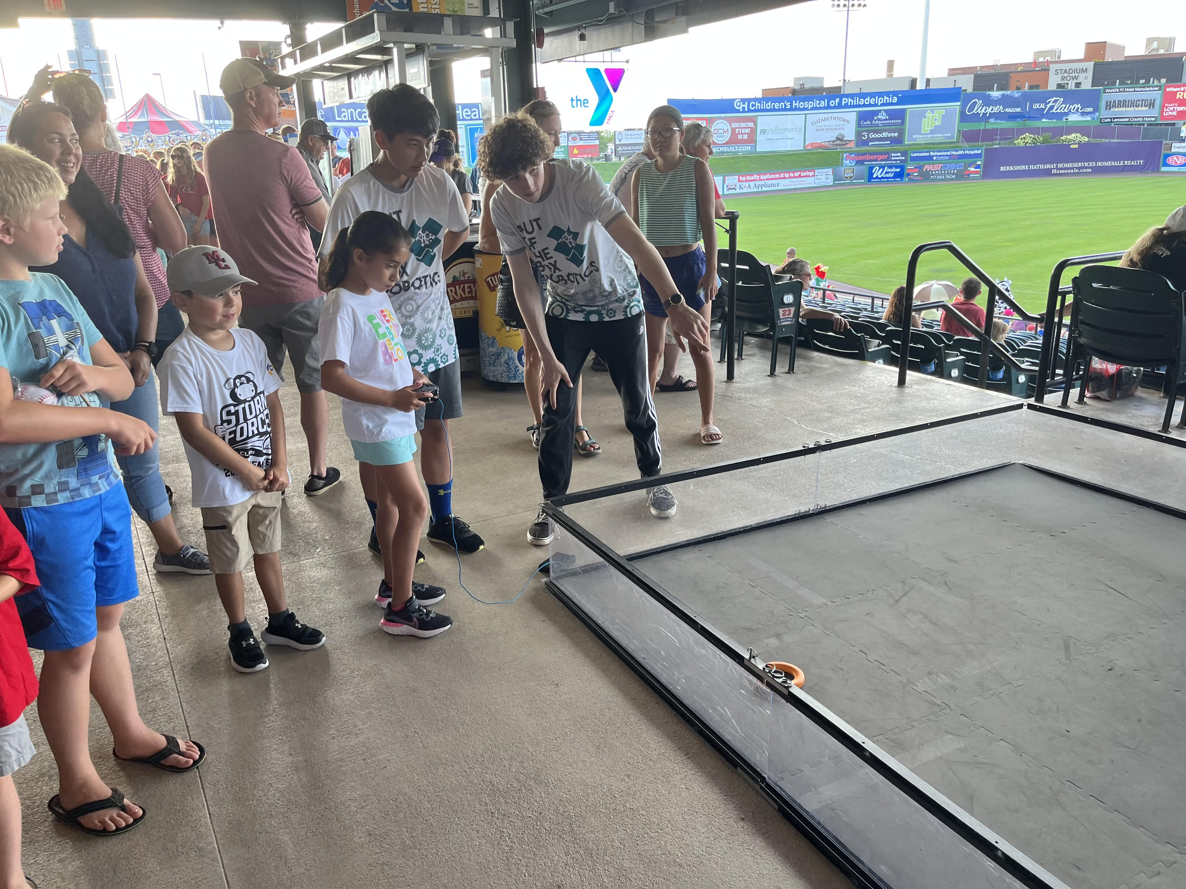 Showcasing FIRST at the Barnstormers Game – Out of the Box Robotics