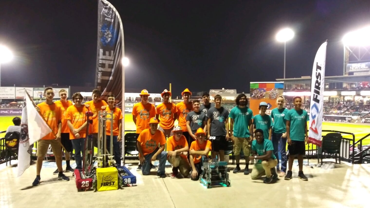 Showcasing FIRST at the Barnstormers Game – Out of the Box Robotics